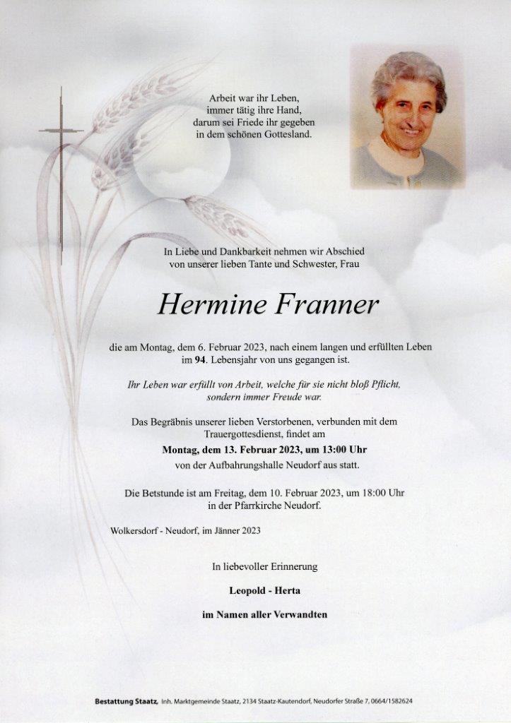 Sterbefälle 2023 | Bestattung Staatz