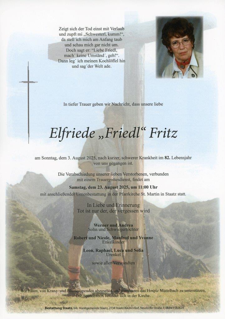 Sterbefälle 2025 | Bestattung Staatz